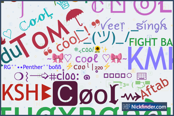 Nicknames for Cool: ꧁࿇ÐɑʀҟƑîʀɛ࿇꧂, ꧁༒☯️ ℜℰ ☯️༒꧂, ♔〘Ł€Ꮆ€ŇĐ〙♔, ꧁༒☬Maikol ...