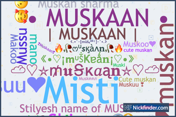 Muskan Name Logo